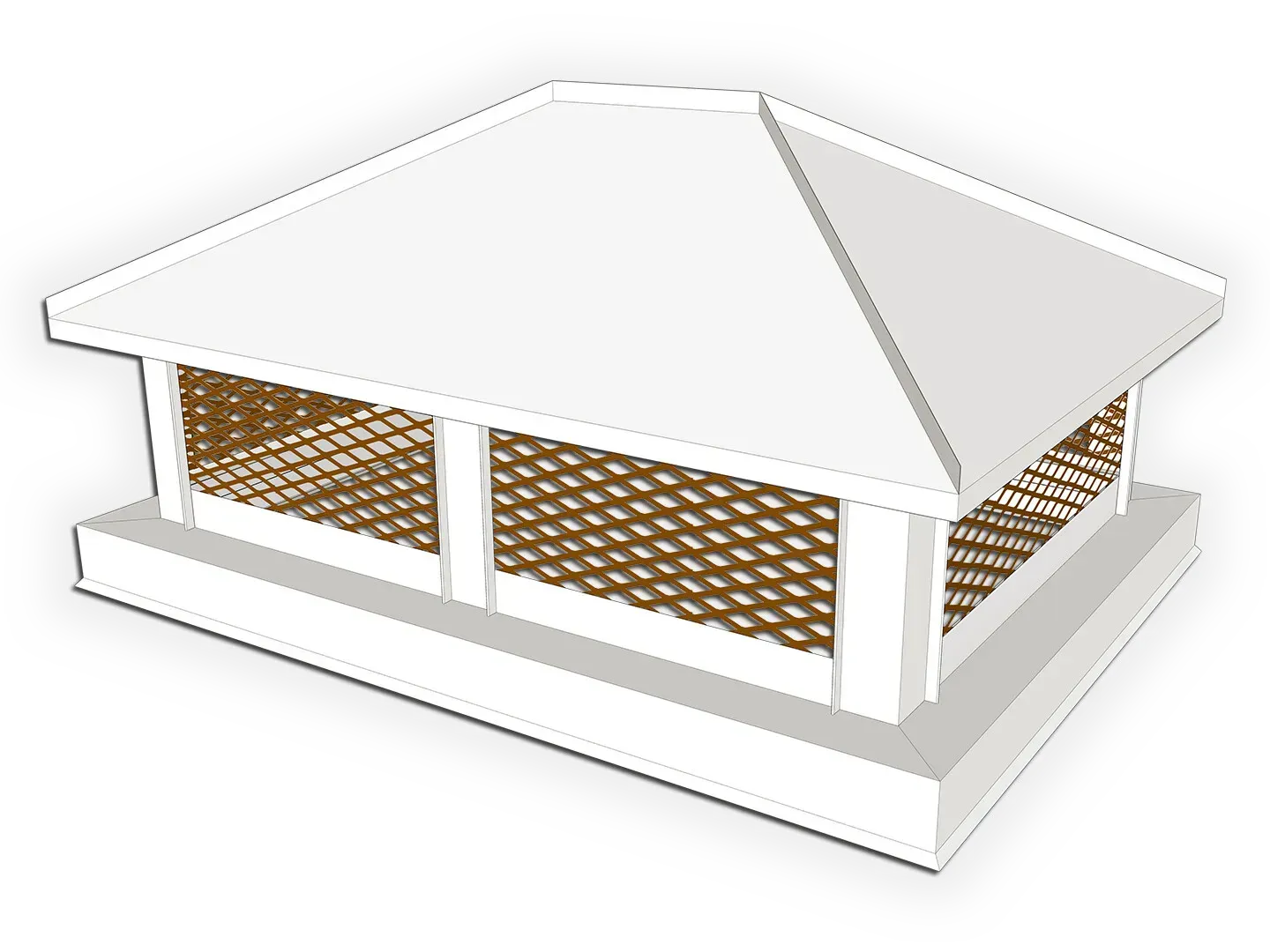 Hip and Ridge Chimney Cap - Copper & Aluminum